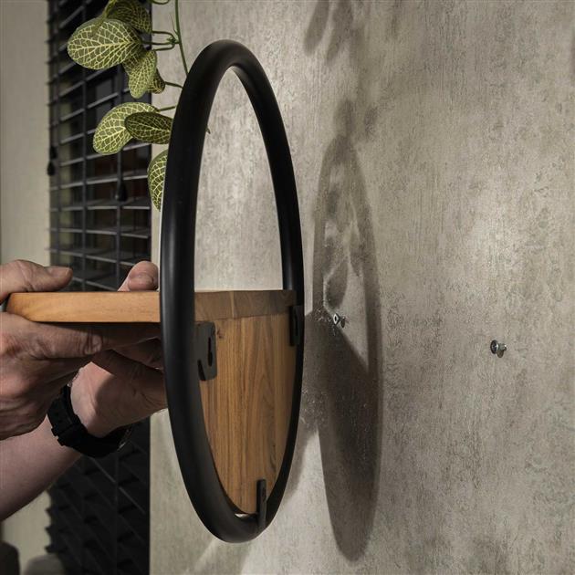 Wandschap Round – Set van 3 | Massief Acaciahout met Natuurlijke Uitst ...