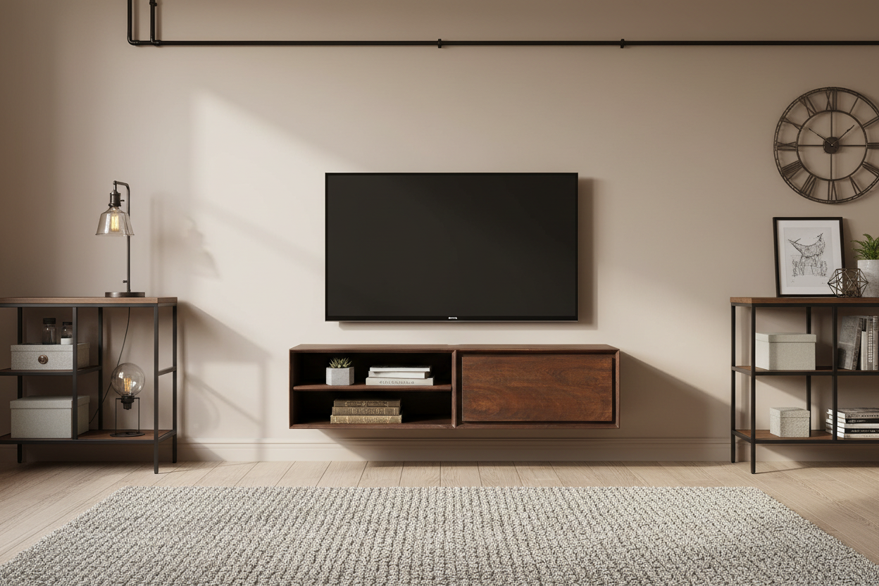 Zwevend tv meubel Ambiance Brown | 120 cm – Industrieelinhuis.nl